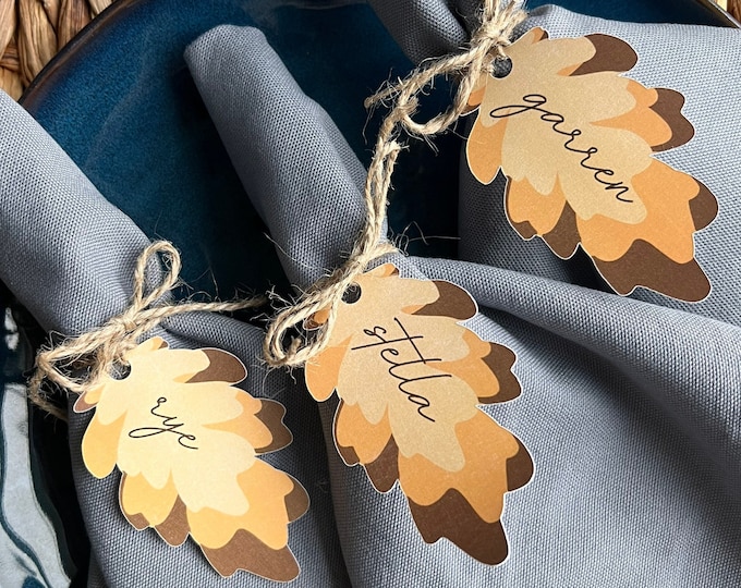 Personalized Thanksgiving Place Cards / Custom Thanksgiving Name Tags ...