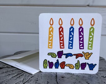 Happy Birthday Sign Language Card - Etsy