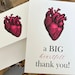 Anatomical Heart Card / Human Heart Thank You Note / Card for ...