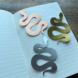 Serpentine Bookmarks / Snake Bookmark Set / Gothic Halloween Bookmark ...