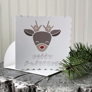 ASL Christmas Card / Sign Language Greeting Card / ASL Christmas Card ...