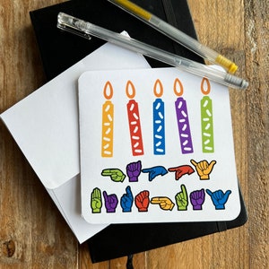 Sign Language Birthday Card / ASL Happy Birthday Card / Sign Language ...