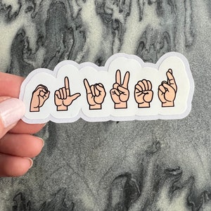 Personalized Sign Language Name Sticker / Custom ASL Name Decal / ASL ...