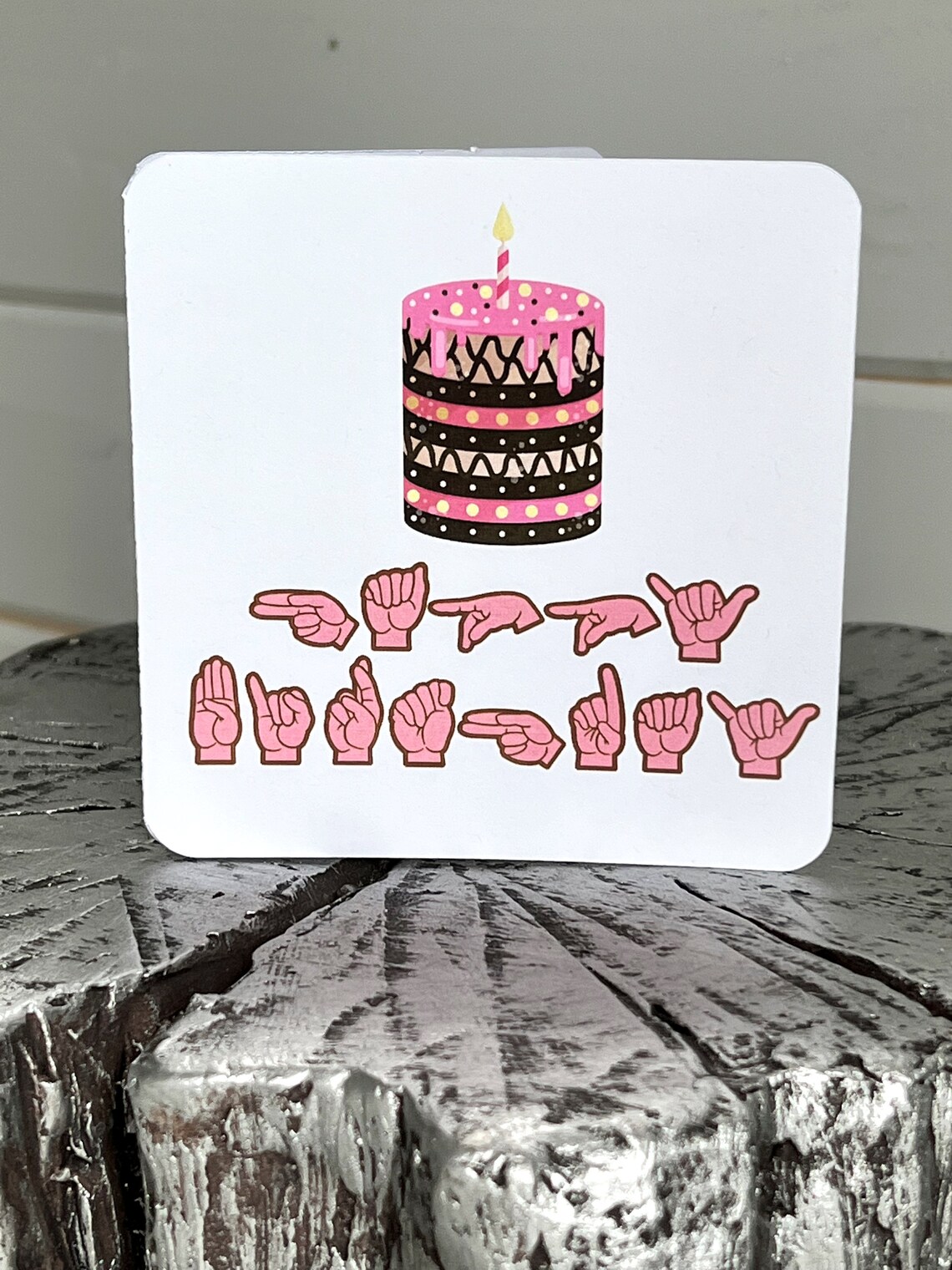 Sign Language Birthday Card / ASL Happy Birthday Card / Sign - Etsy
