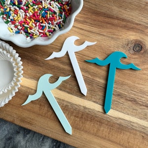 Ocean Wave Cake Topper Set / Beach Theme Party / Ocean Cake Topper ...