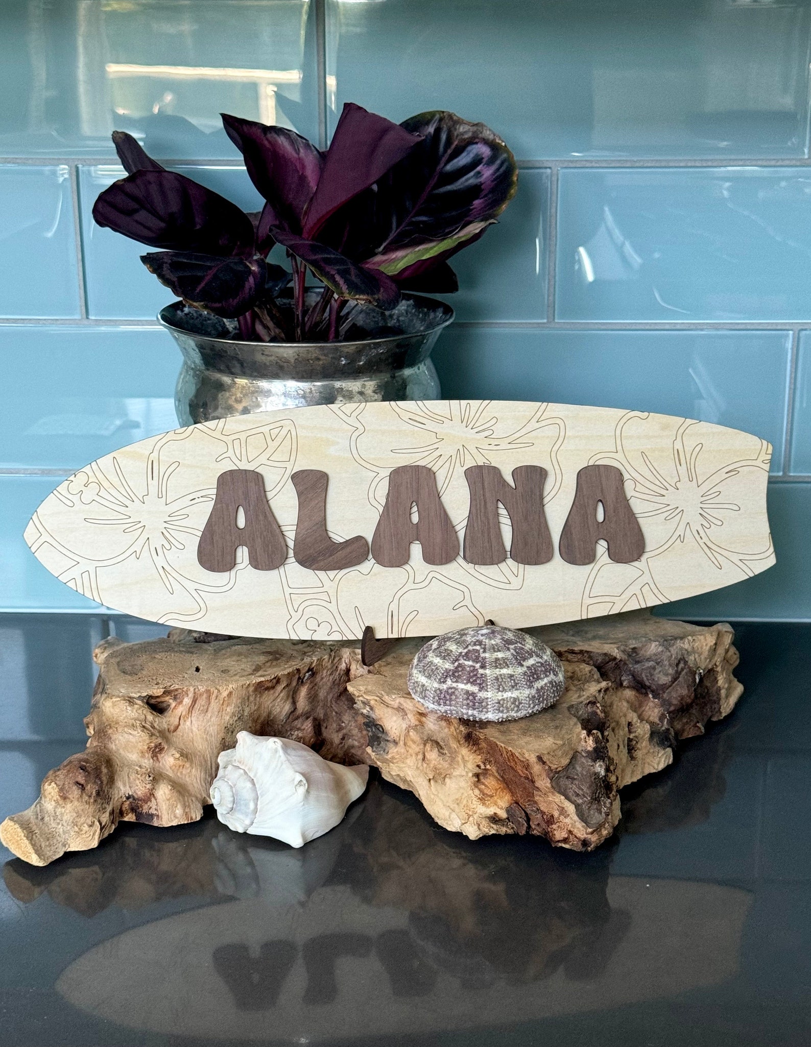 Surfboard Name Sign / Ocean Birth Announcement / Beach Name Sign ...