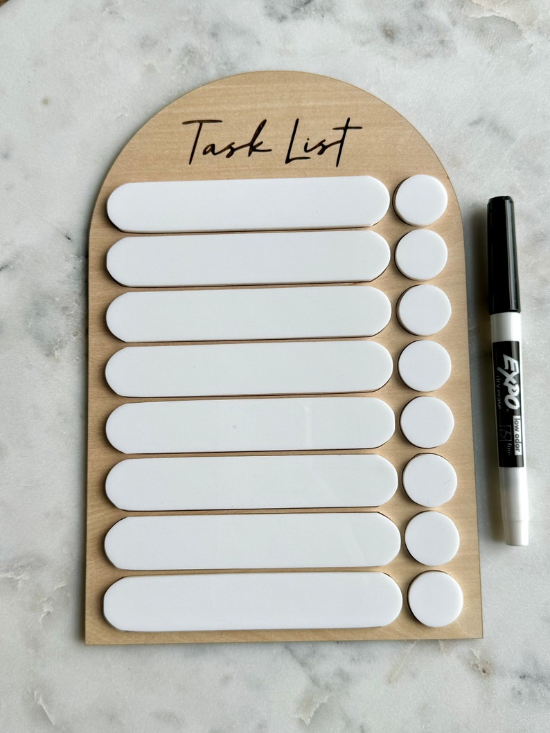 Task List Dry Erase Board / to Do List White Board / Time Organization ...