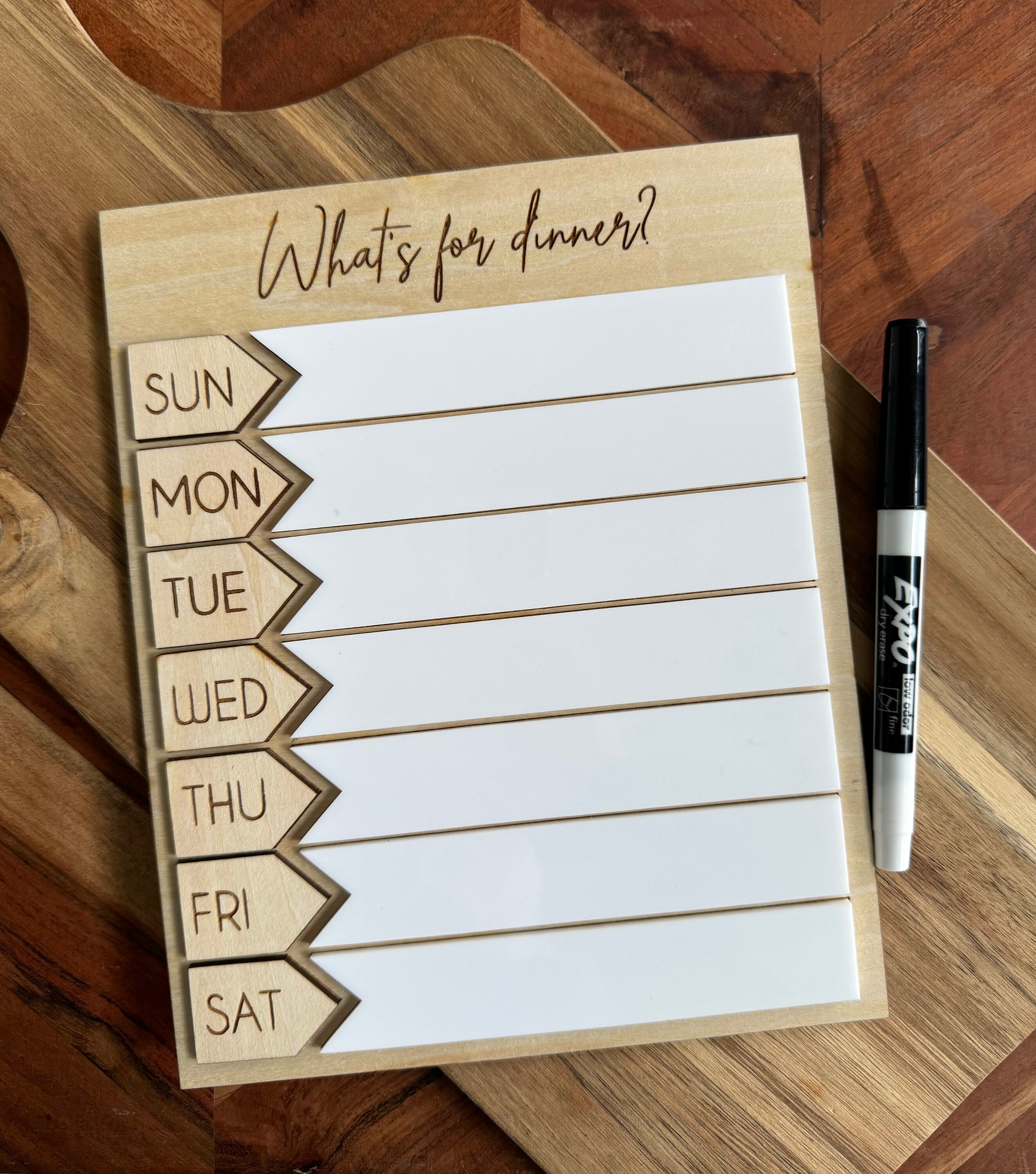 What’s for Dinner Dry Erase Board / Meal Planning Schedule / Kitchen ...