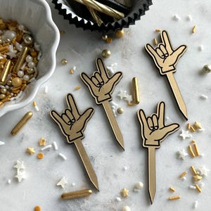 ASL Cupcake Toppers / Sign Language I Love You Cake Topper / ASL Party ...