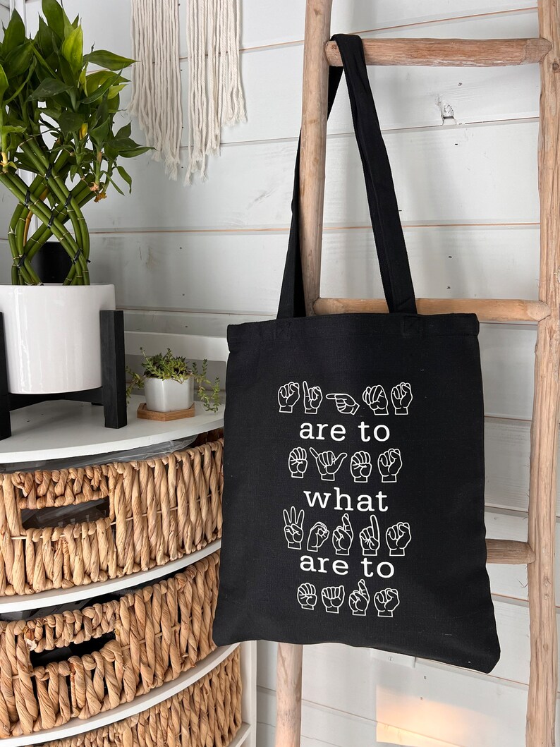 Sign Language Tote Bag / ASL Tote / Sign Language Gift / ASL - Etsy