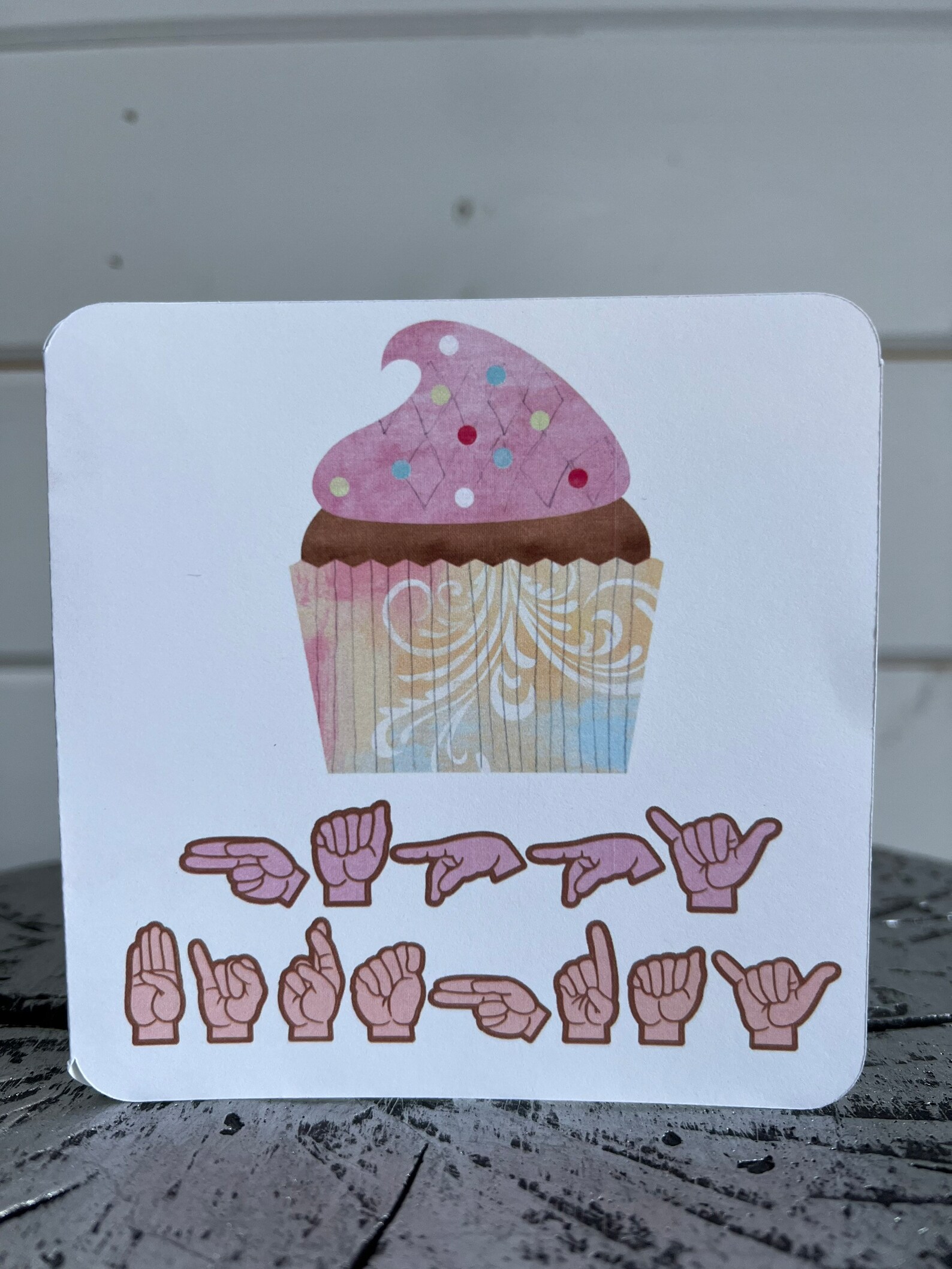 Sign Language Birthday Card / ASL Happy Birthday Card / Sign - Etsy