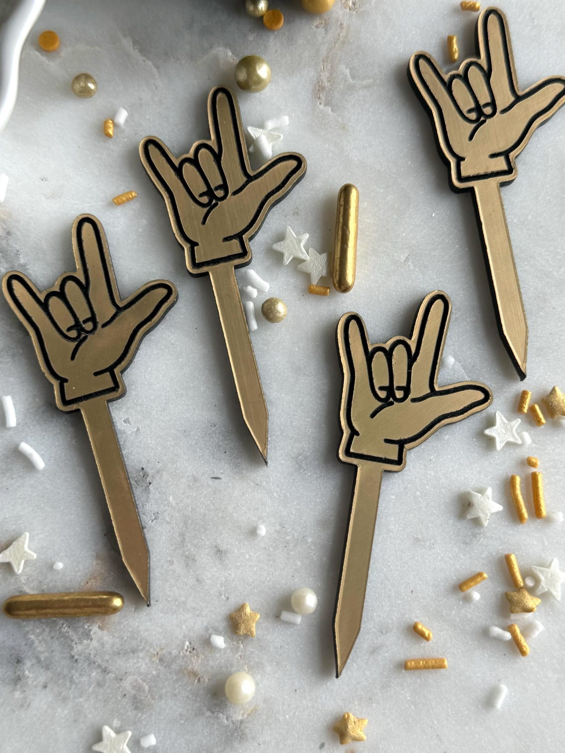 ASL Cupcake Toppers / Sign Language I Love You Cake Topper / ASL Party ...