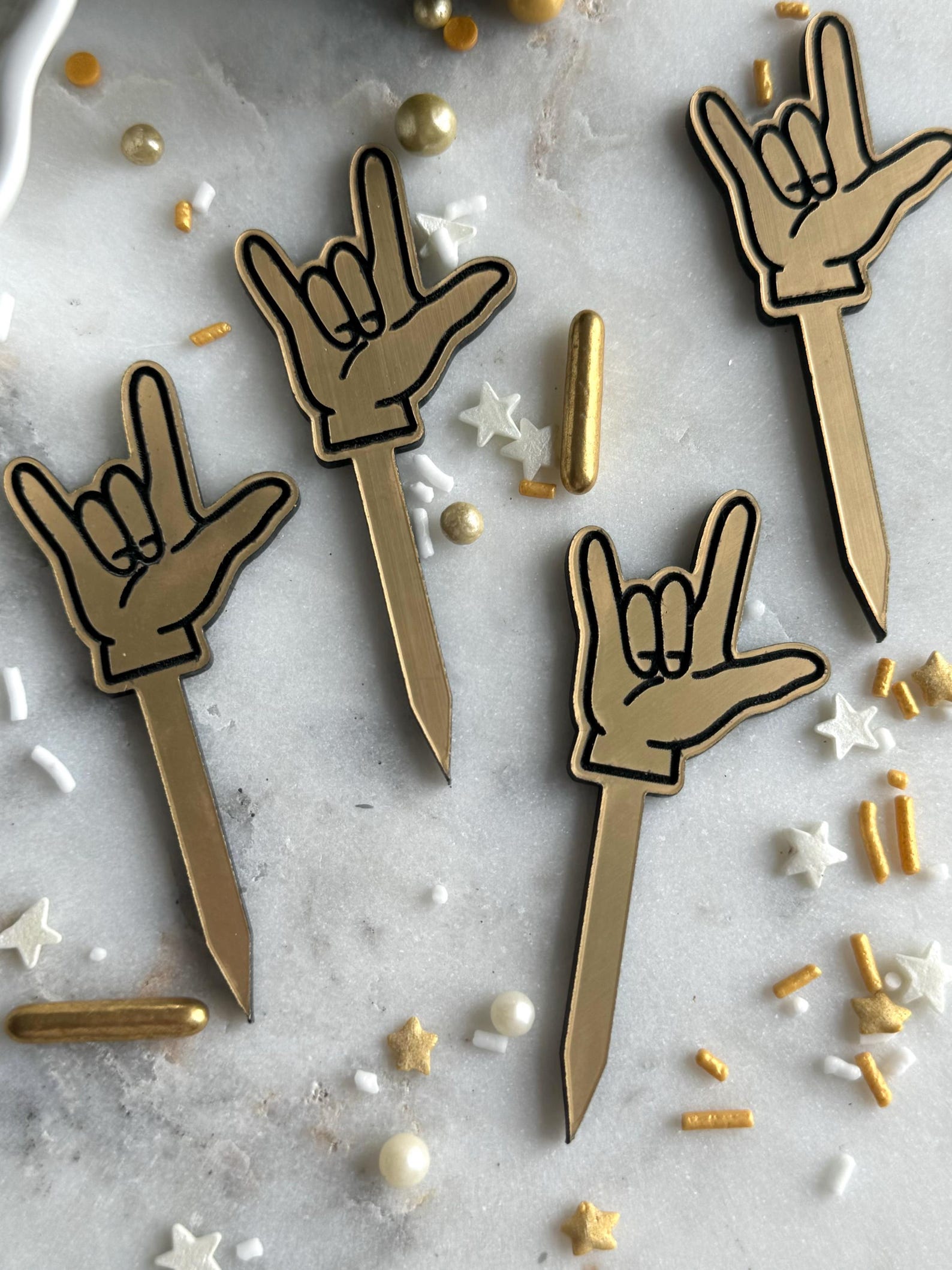 ASL Cupcake Toppers / Sign Language I Love You Cake Topper / ASL Party ...