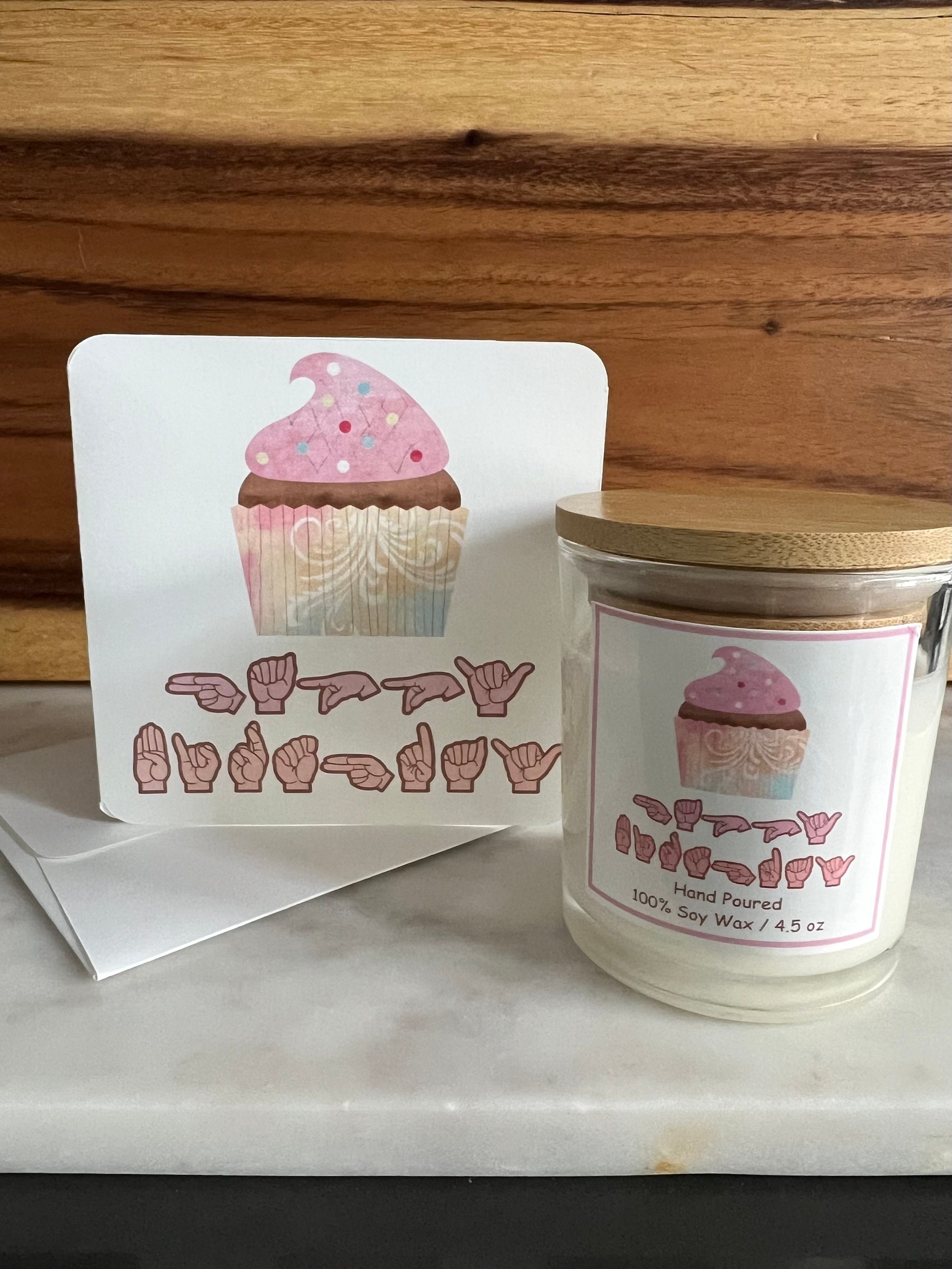 ASL Candle Set / Sign Language Birthday Gift / ASL Gift for Her ...