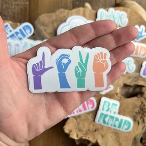 Sign Language Stickers / ASL Decals / ASL Sticker Pack / Inspirational ...