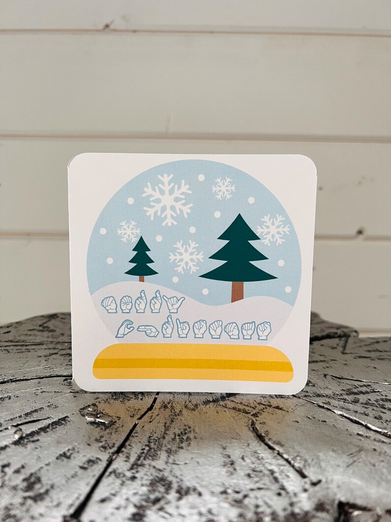 ASL Christmas Card / Sign Language Merry Christmas Card / Sign Language ...