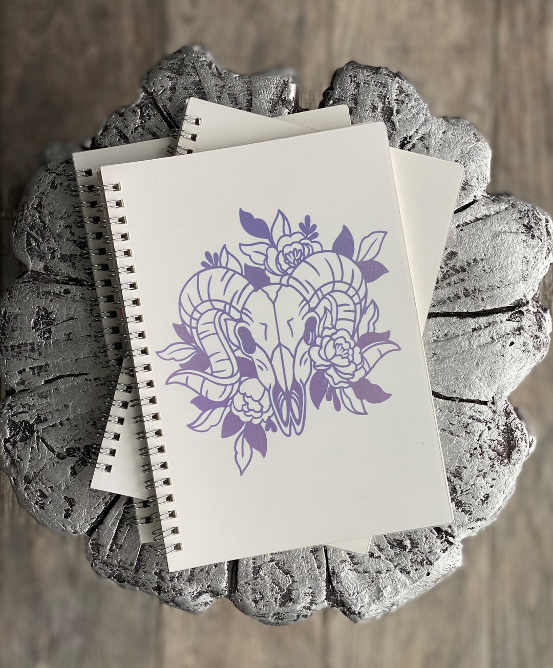 Holographic Skull Journal / Iridescent Skull Notebook / Holographic ...