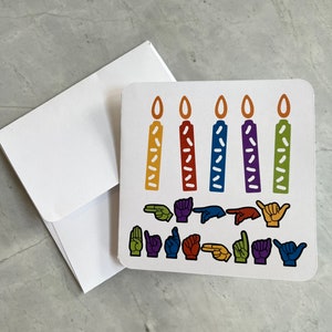 Sign Language Birthday Card / ASL Happy Birthday Card / Sign Language ...
