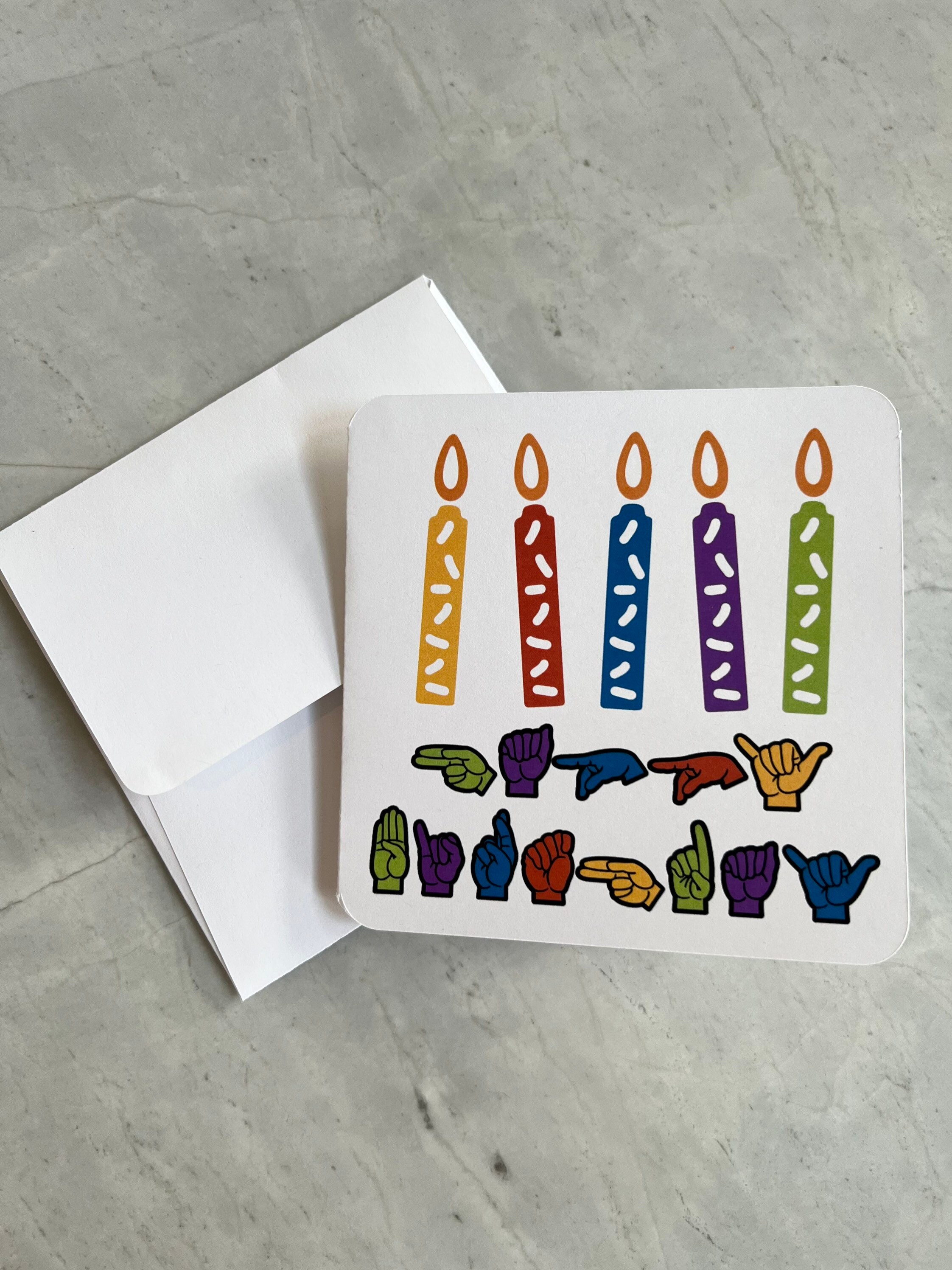 Sign Language Birthday Card / ASL Happy Birthday Card / Sign Language ...
