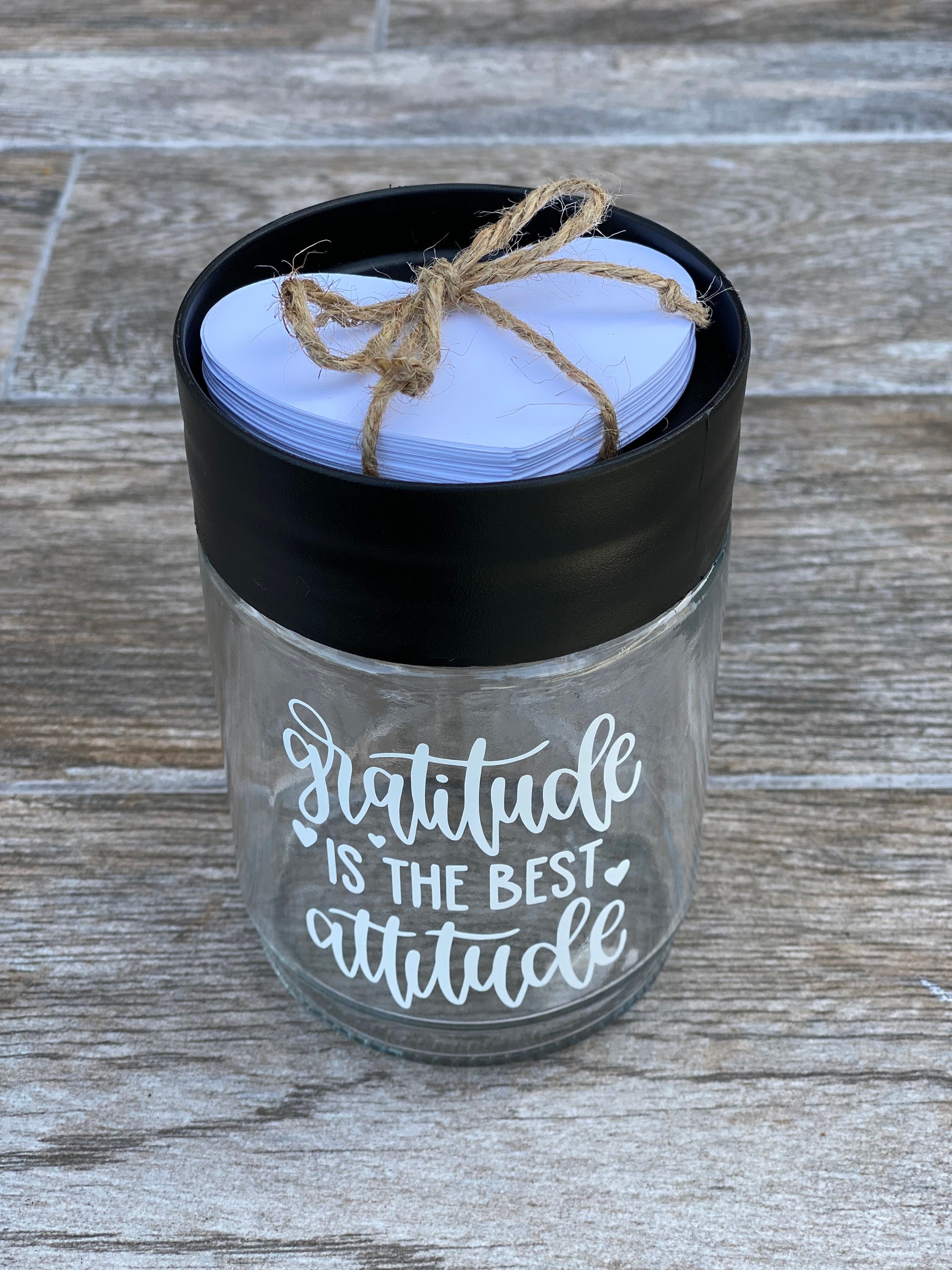 Daily Gratitude Jar / Gratitude is the Best Attitude Jar / - Etsy