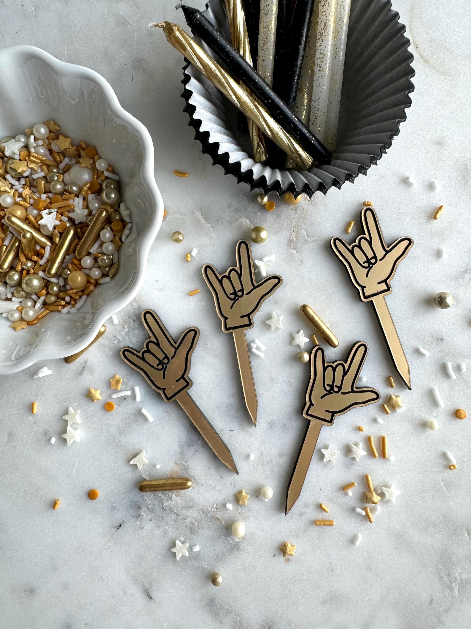 ASL Cupcake Toppers / Sign Language I Love You Cake Topper / ASL Party ...