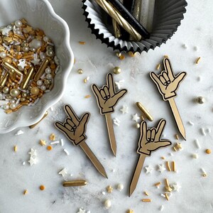 ASL Cupcake Toppers / Sign Language I Love You Cake Topper / ASL Party ...