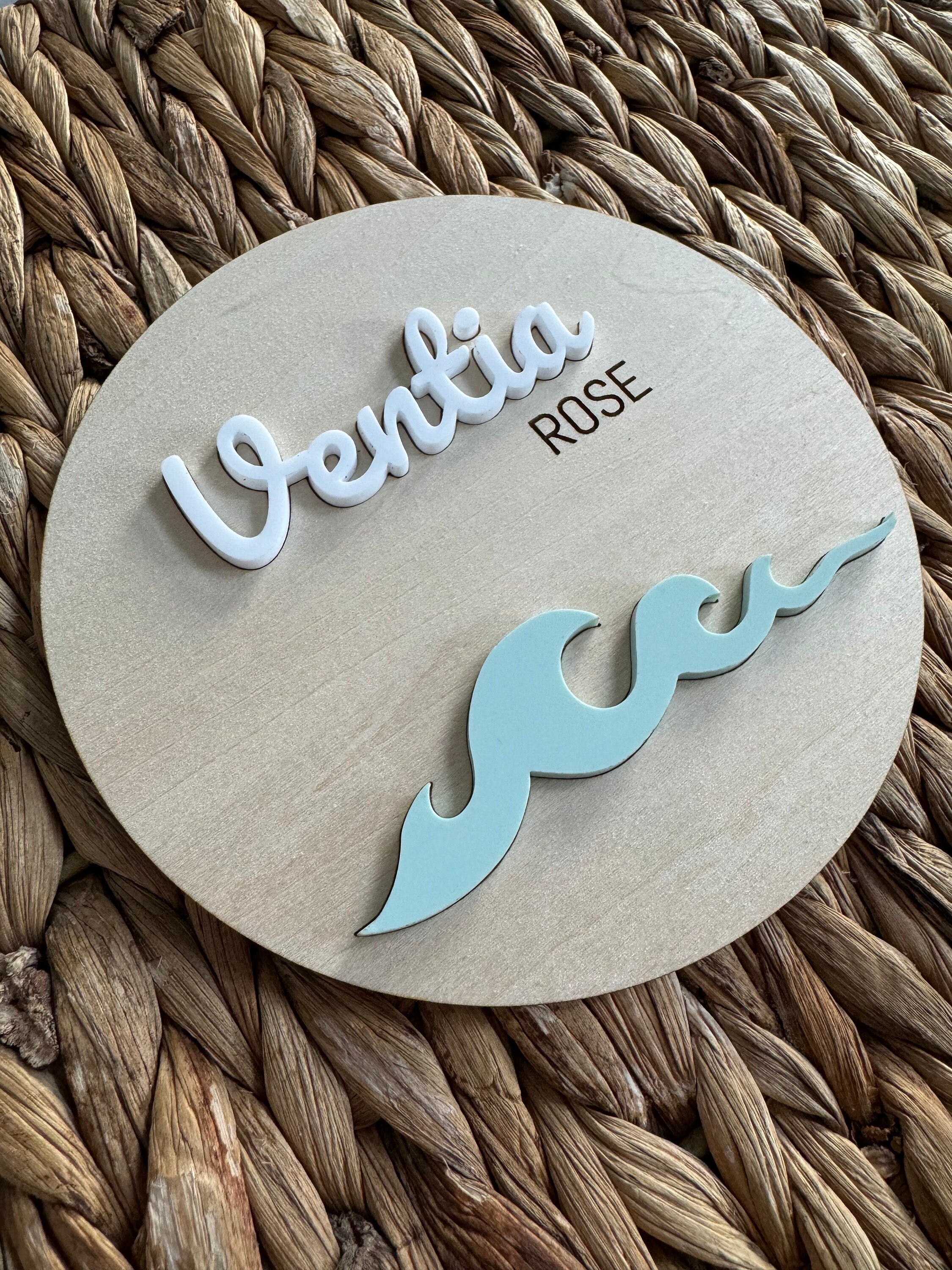 Ocean Birth Announcement and Surfboard Milestone Marker / Ocean Theme ...