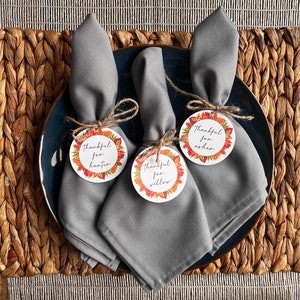 Personalized Thanksgiving Place Cards / Custom Thanksgiving Name Tags ...