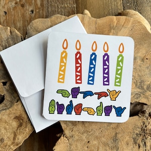 Sign Language Birthday Card / ASL Happy Birthday Card / Sign Language ...