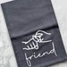 ASL Friend Tea Towel / Sign Language Gift for Friend / Sign Language ...