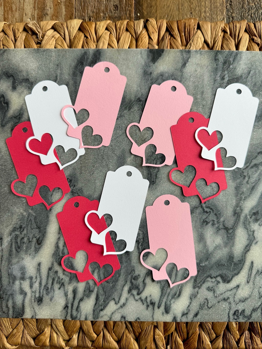 Heart Shape Gift Tags / Valentine’s Day Gift Wrap Accessories / Heart ...
