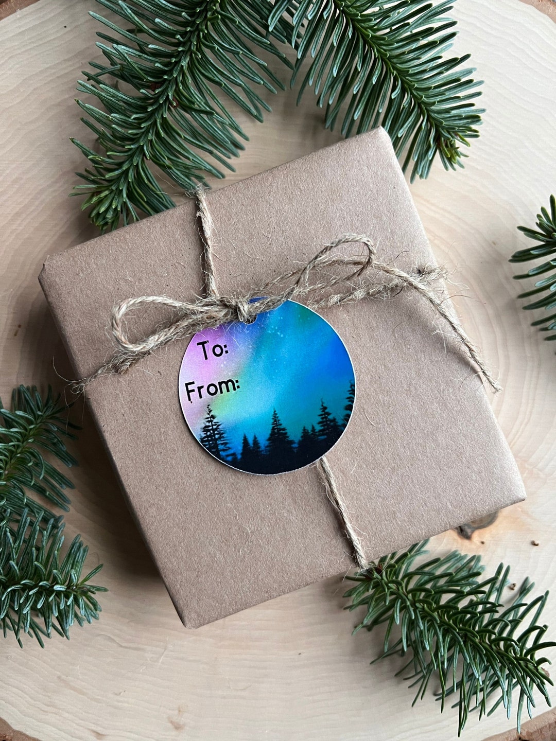 Northern Lights Gift Tags / Aurora Borealis Gift Tags / Christmas Gift ...