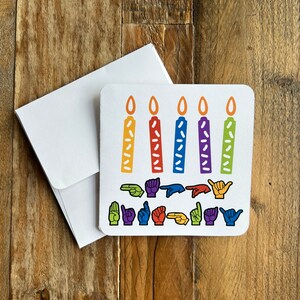 Sign Language Birthday Card / ASL Happy Birthday Card / Sign Language ...