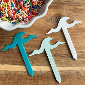 Ocean Wave Cake Topper Set / Beach Theme Party / Ocean Cake Topper ...