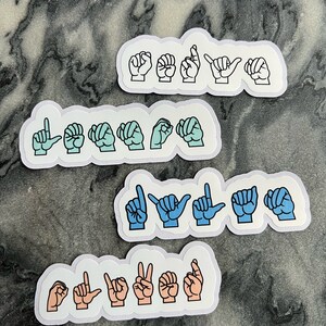 Personalized Sign Language Name Sticker / Custom ASL Name Decal / ASL ...
