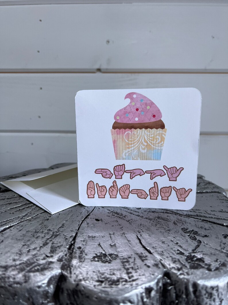 Sign Language Birthday Card / ASL Happy Birthday Card / Sign - Etsy