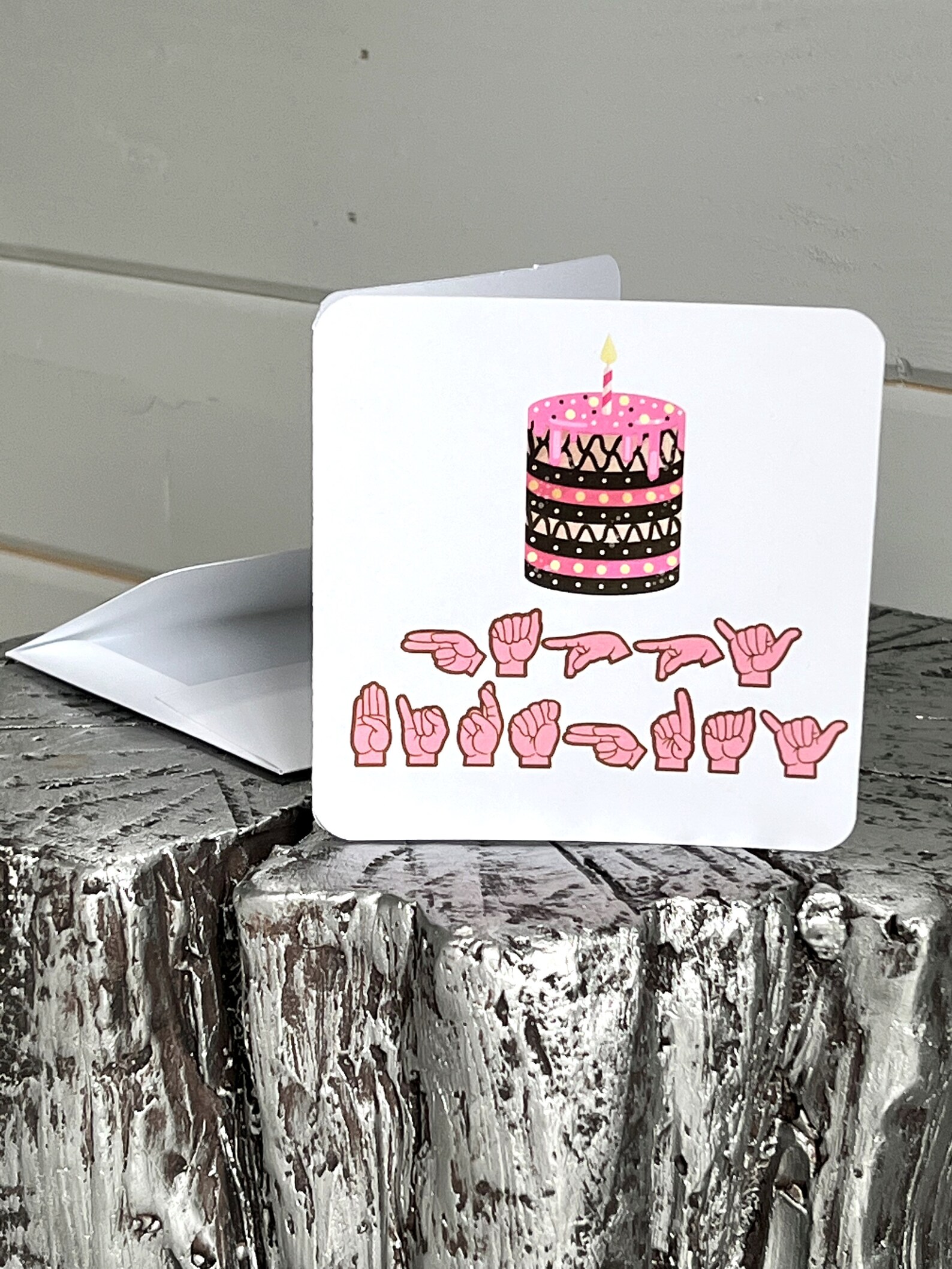 Sign Language Birthday Card / ASL Happy Birthday Card / Sign - Etsy
