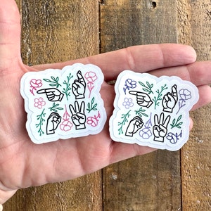 Sign Language Stickers / ASL Decals / ASL Sticker Pack / Inspirational ...