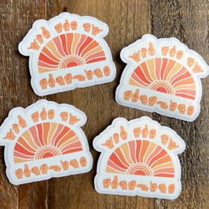 Sign Language Sticker / ASL Decal / You Are My Sunshine Stocker / ASL ...