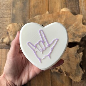 Sign Language I Love You Heart Box / ASL ILY Box / Sign Language ...