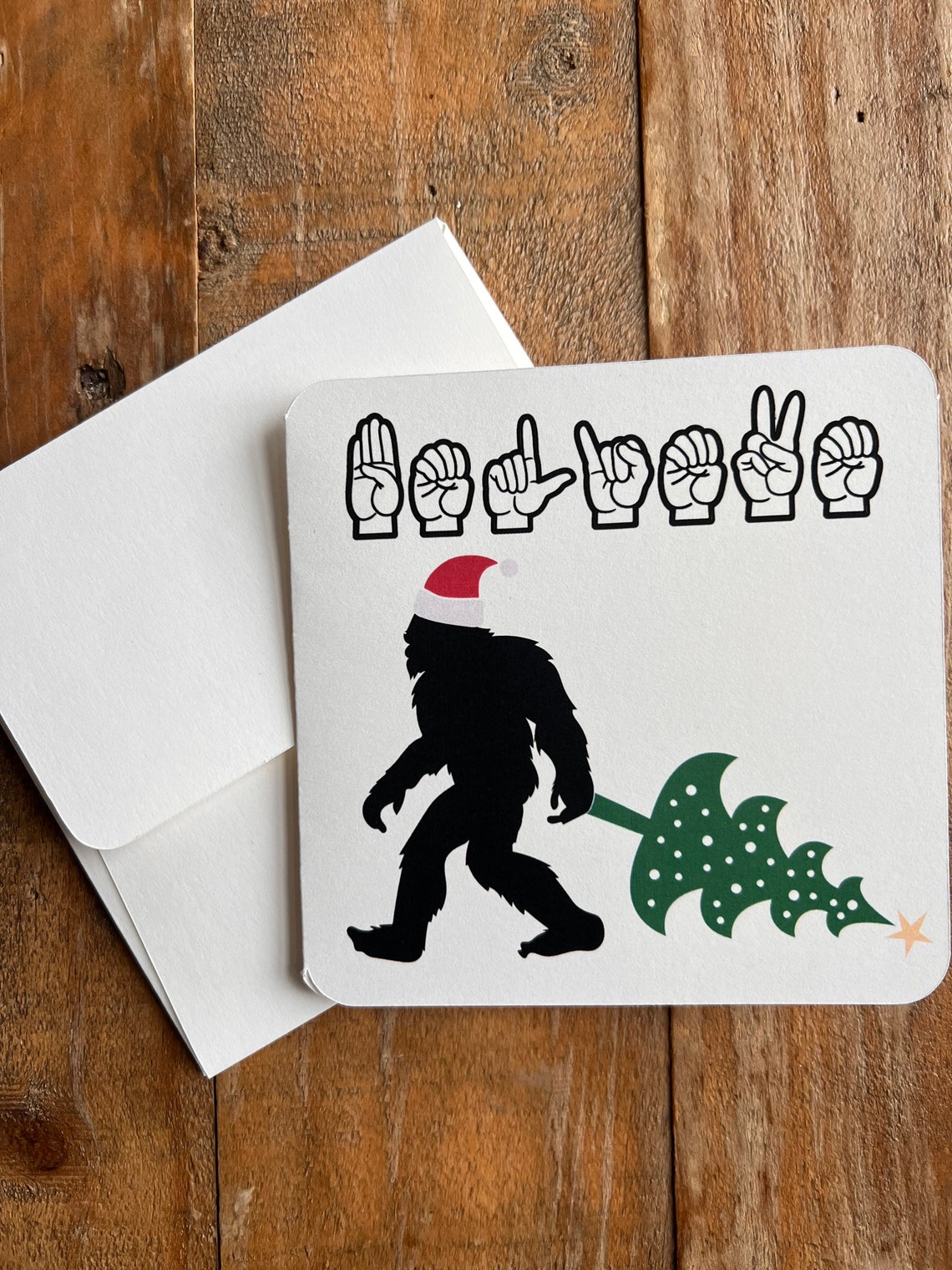 ASL Christmas Card / Sign Language Yeti Card / Sign Language - Etsy
