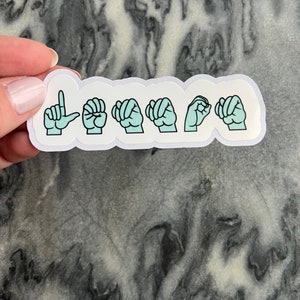 Personalized Sign Language Name Sticker / Custom ASL Name Decal / ASL ...