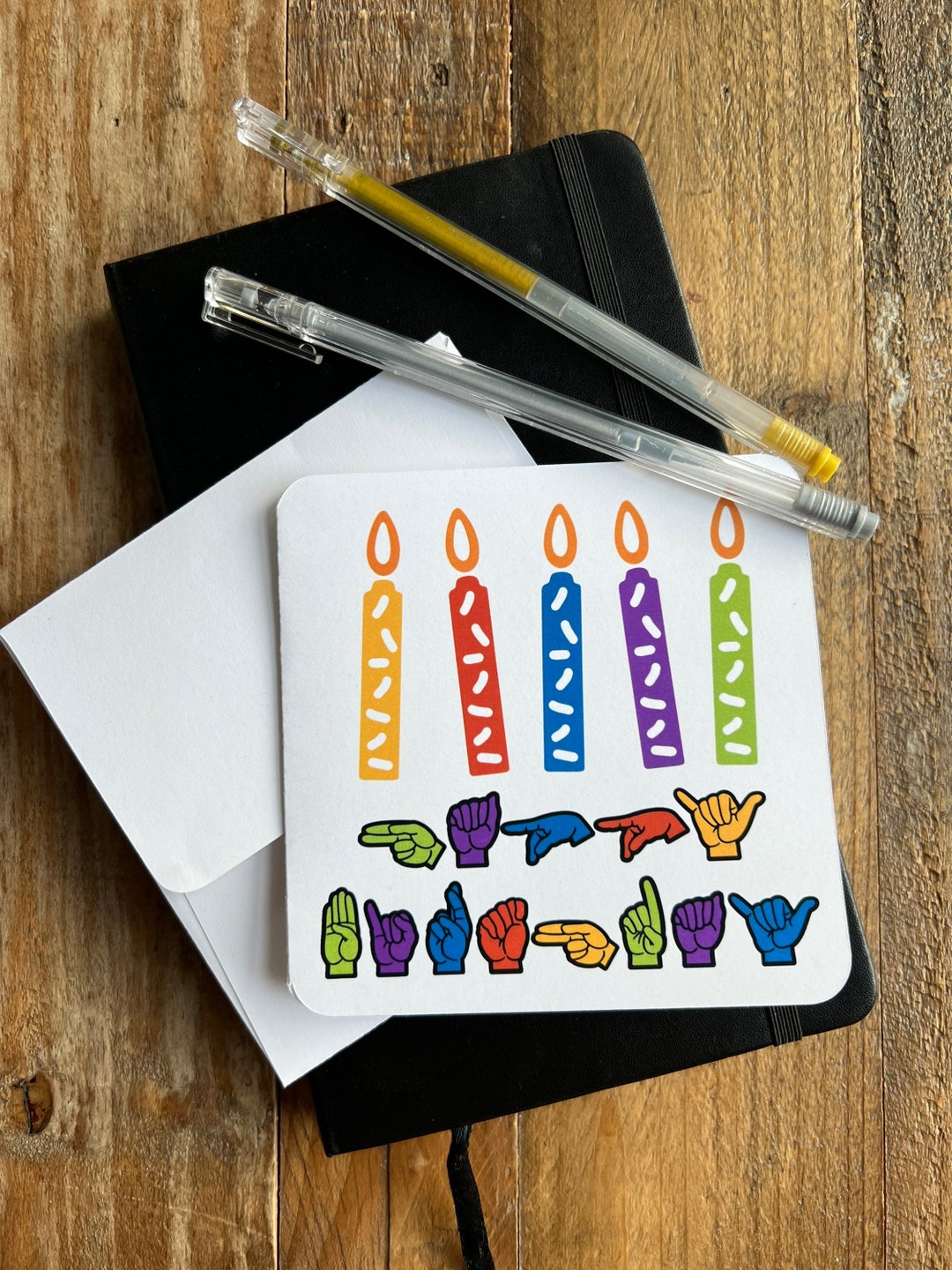 Sign Language Birthday Card / ASL Happy Birthday Card / Sign Language ...