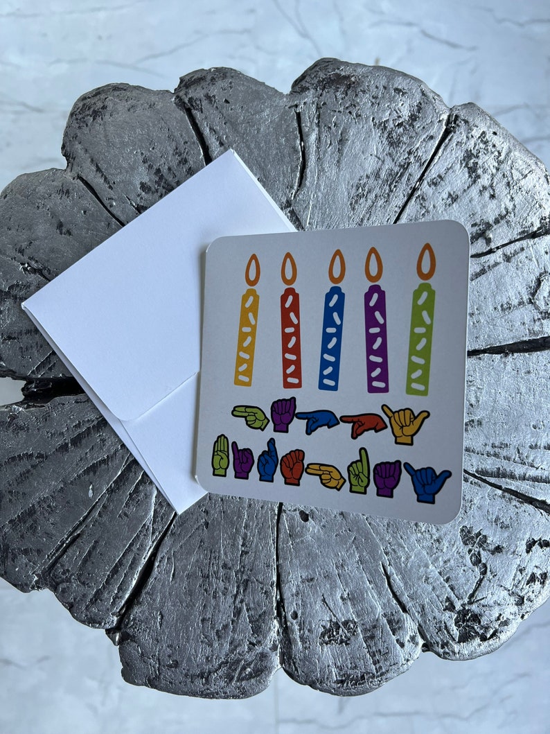 Sign Language Birthday Card / ASL Happy Birthday Card / Sign - Etsy