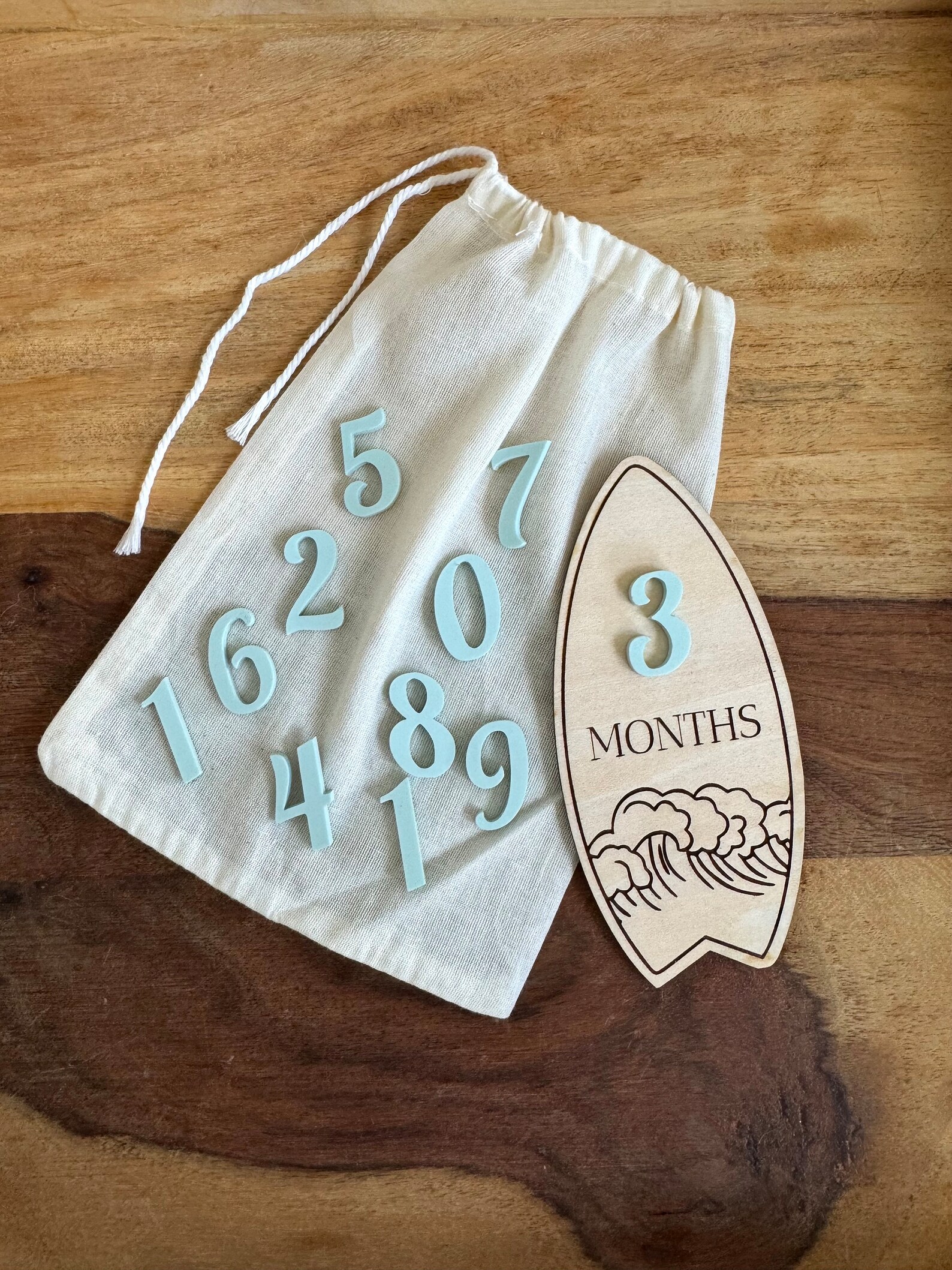 Ocean Birth Announcement and Surfboard Milestone Marker / Ocean Theme ...