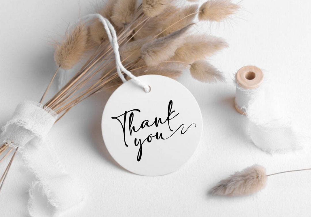 Round Thank You Gift Tag / Circle Hang Tag / - Etsy