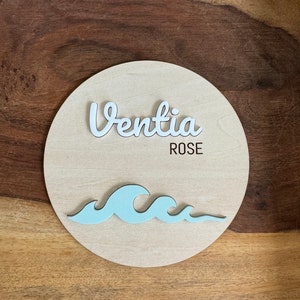 Ocean Birth Announcement and Surfboard Milestone Marker / Ocean Theme ...