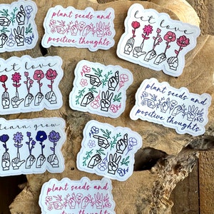 Sign Language Stickers / ASL Decals / ASL Sticker Pack / Inspirational ...