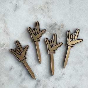 ASL Cupcake Toppers / Sign Language I Love You Cake Topper / ASL Party ...