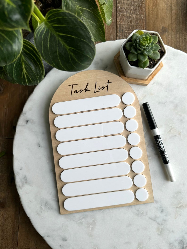 Task List Dry Erase Board / to Do List White Board / Time Organization ...